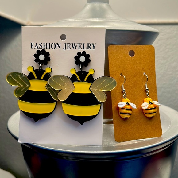 Jewelry | New Bumble Bee Bundle Earring Postback Danngle | Poshmark